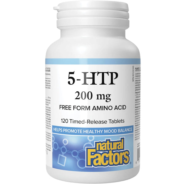 5-HTP 200MG TIMED-RELEASE TABLETS 120S NATURAL FACTORS – Nature Sante
