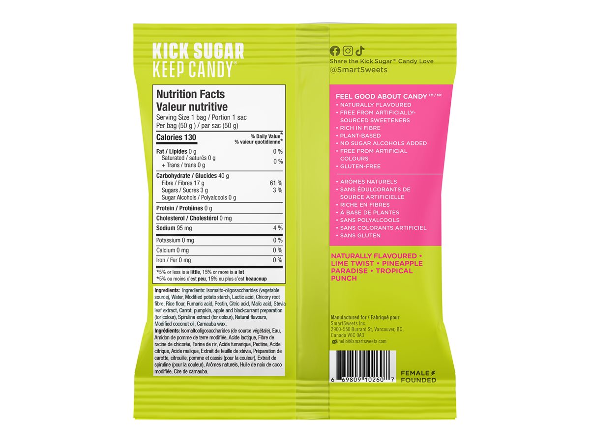 SMARTSWEETS 50G TROPICAL SOUR – Nature Sante