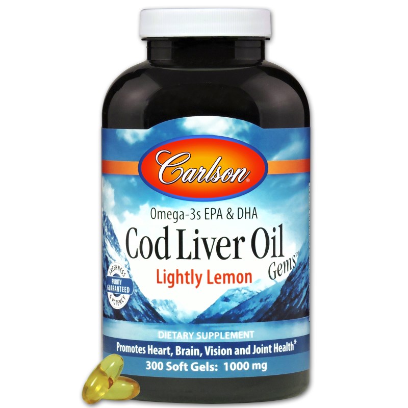 COD LIVER OIL 300CAP. LEMON – Nature Sante