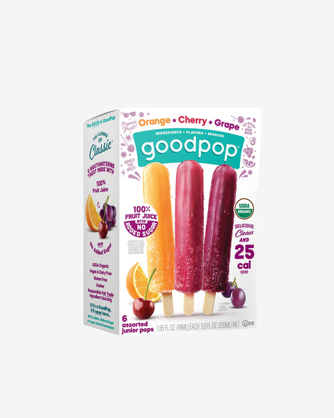 POPSICLES 49ML*8 GOODPOP ASSORTED ORANGE-CHERRY-GRAPE – Nature Sante