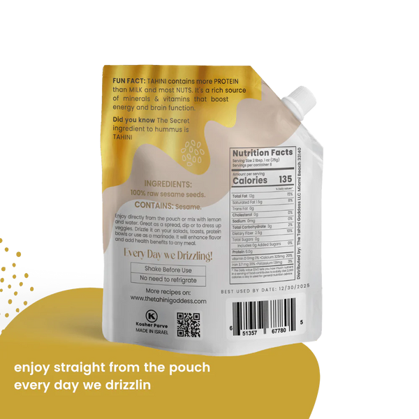 TAHINI 250G CLASSIC THE TAHINI GODDESS – Nature Sante