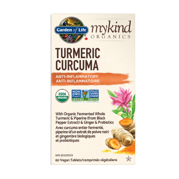 TURMERIC 60VCAP CURCUMA MYKIND – Nature Sante