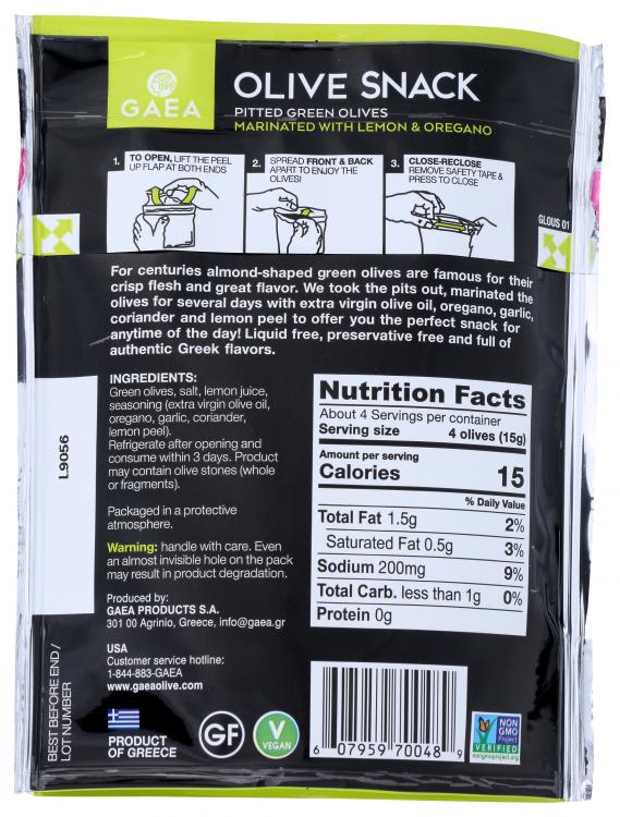 OLIVE 65G SNACKS A/LEMON OREGANO – Nature Sante