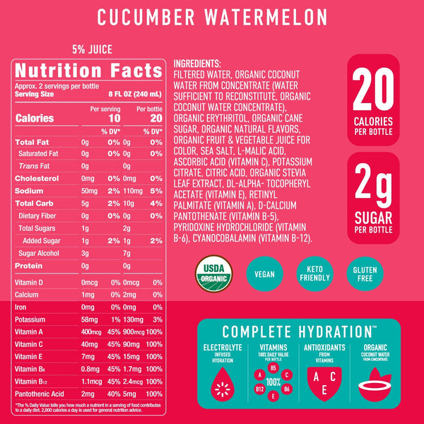 ROAR 532M ORGANIC CUCUMBER WATER – Nature Sante