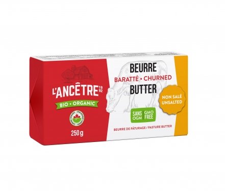 BEURRE 250G BIO UNSALTED VACHE – Nature Sante