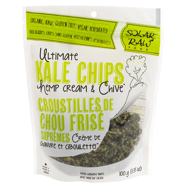 KALE RAW CHIPS 100G HEMP CREAM & CHIVE – Nature Sante