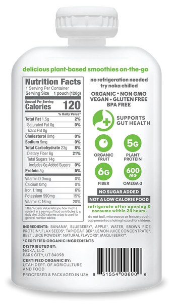 SMOOTHIE 120G NOKA SUPERFOOD BLUEBERRY BEET – Nature Sante